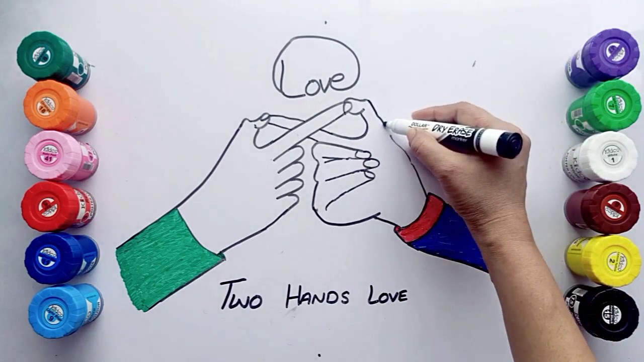 How to Draw Two Hand Love |Drawing Videos |Learn to Draw - YouTube