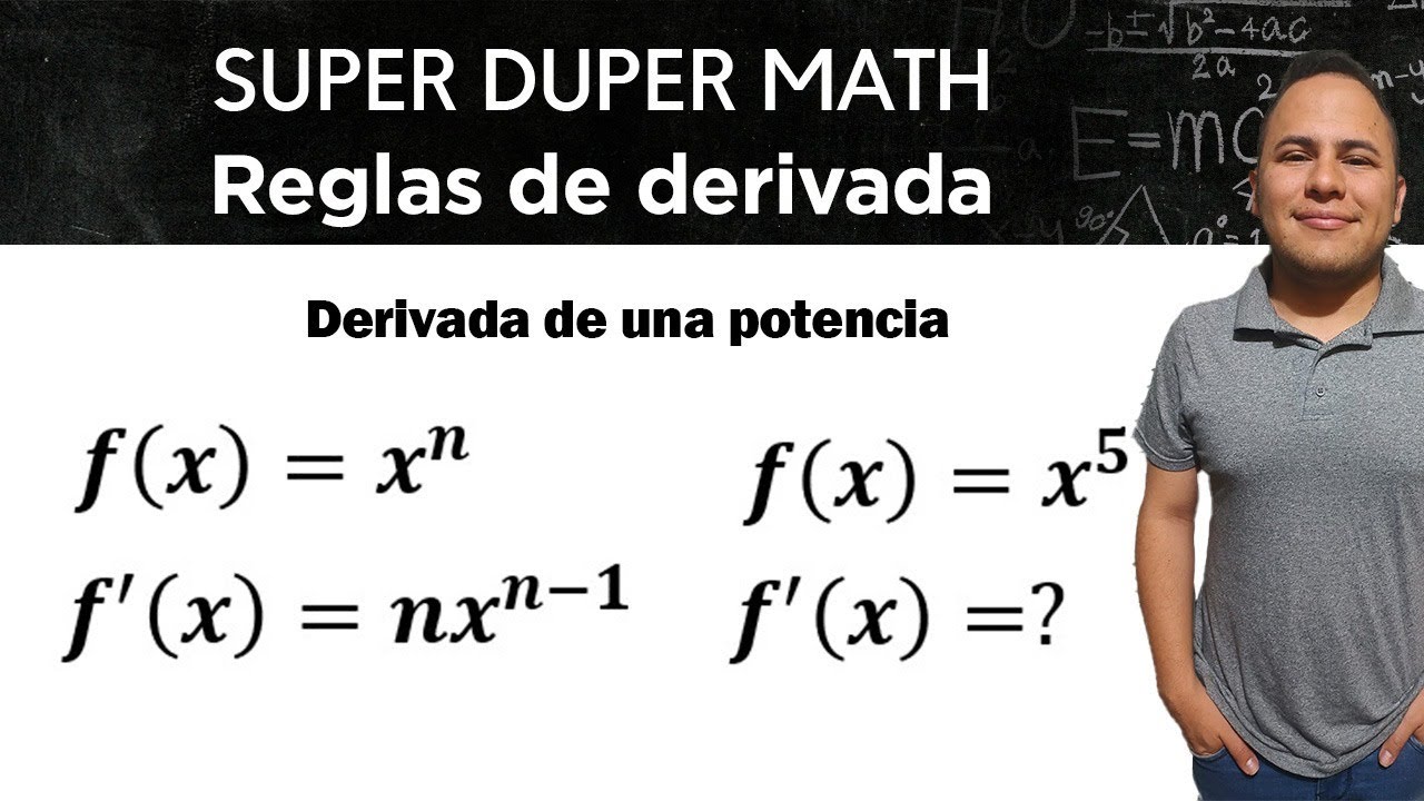 Reglas de derivación: derivada de una potencia y una constante - YouTube