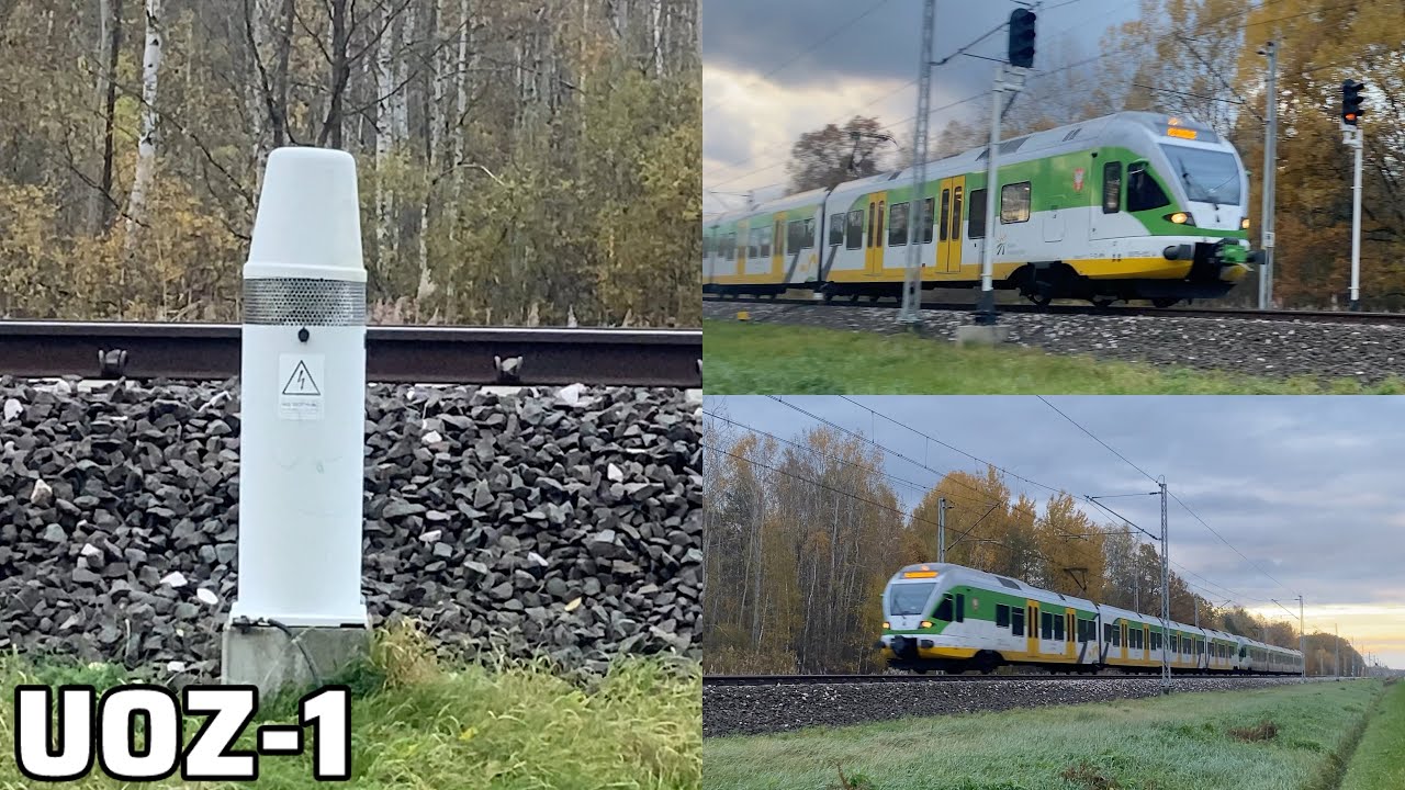 [4K] Urządzenia UOZ-1 nieopodal przystanku Sosnowe i dwa duety EZT ER75 ...