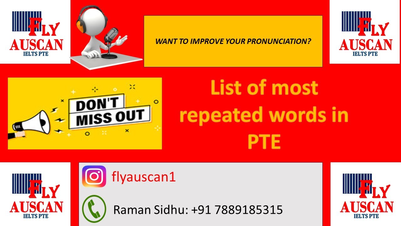 MOST REPEATED WORDS IN PTE LISTENING। PTE READ ALOUD 2023 - YouTube