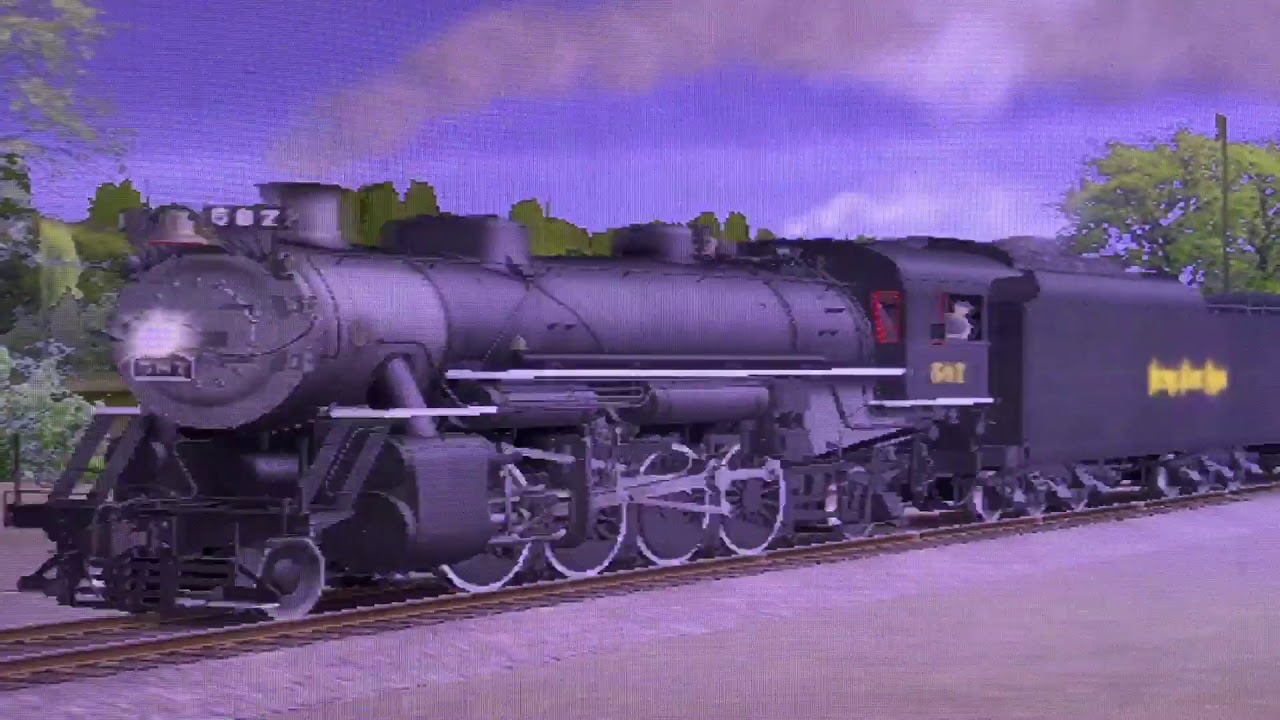 Nickel Plate 587 Pulls A 5-Car Freight Train - YouTube