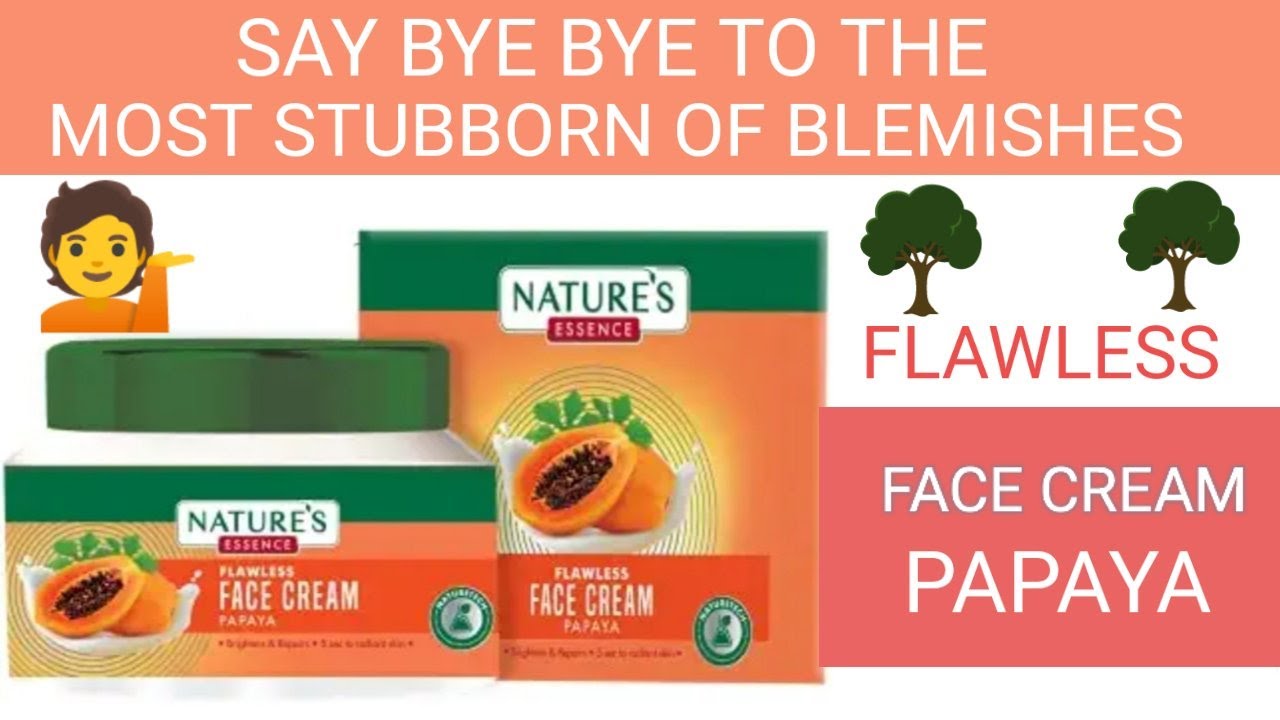 NATURE'S FLAWLESS FACE CREAM PAPAYA FOR GLOWING SKIN🧏 - YouTube