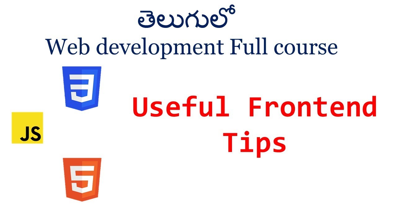 HTML CSS Tips | Front end tips | JavaScript tips for beginners| CSS ...