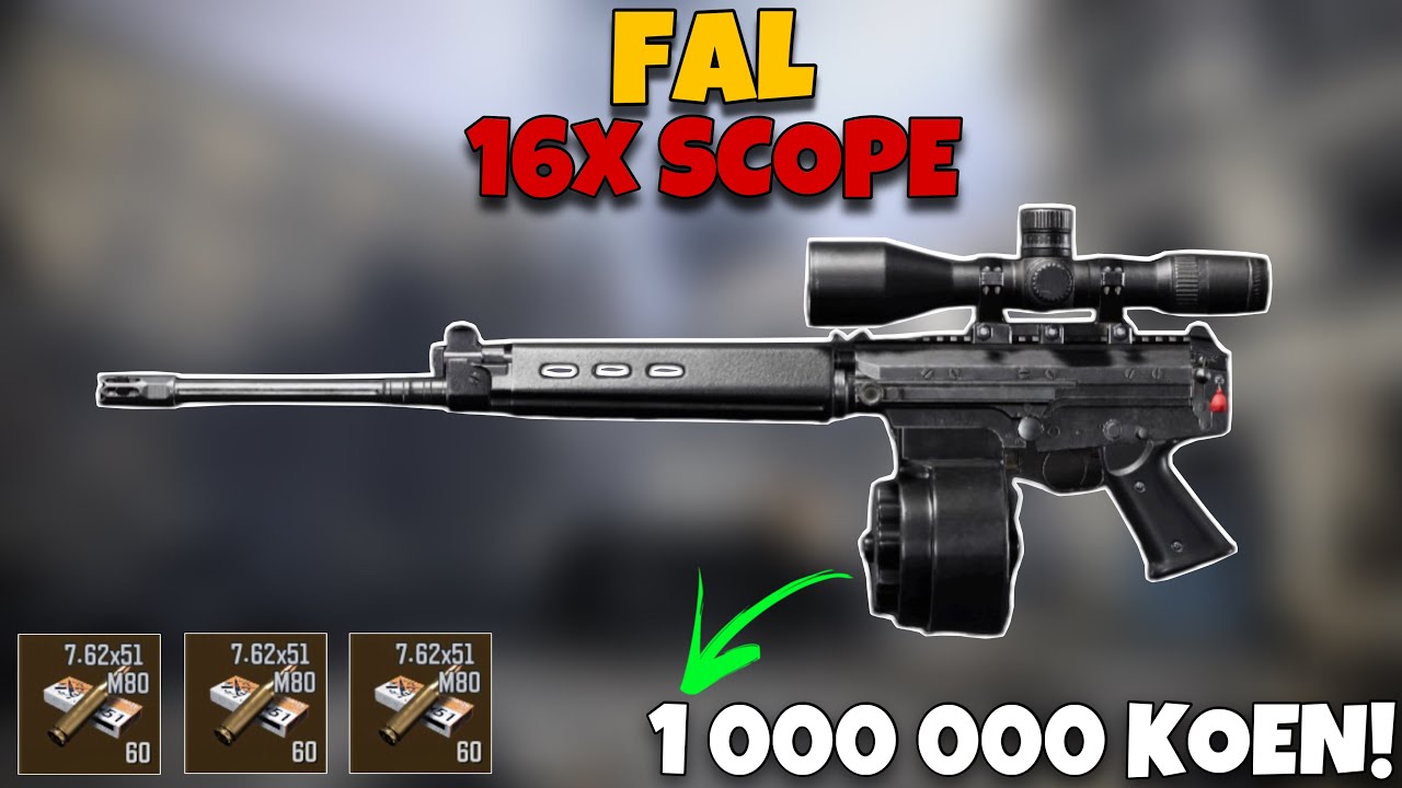 FAL WITH 16x SCOPE AND NO STOCK IN ARENA BREAKOUT - YouTube