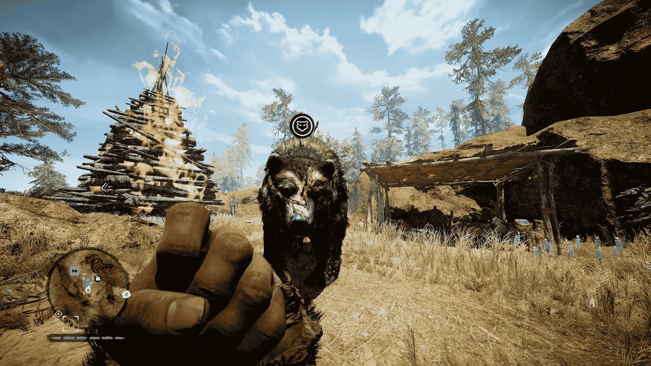 Far Cry Primal Tamed Great Scar Bear | Boss Fight | Beast Master Hunt ...