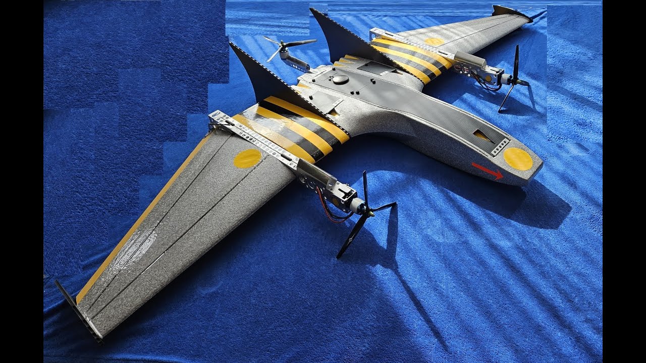 Ritewing Big Drak VTOL with folding wing conversion - YouTube