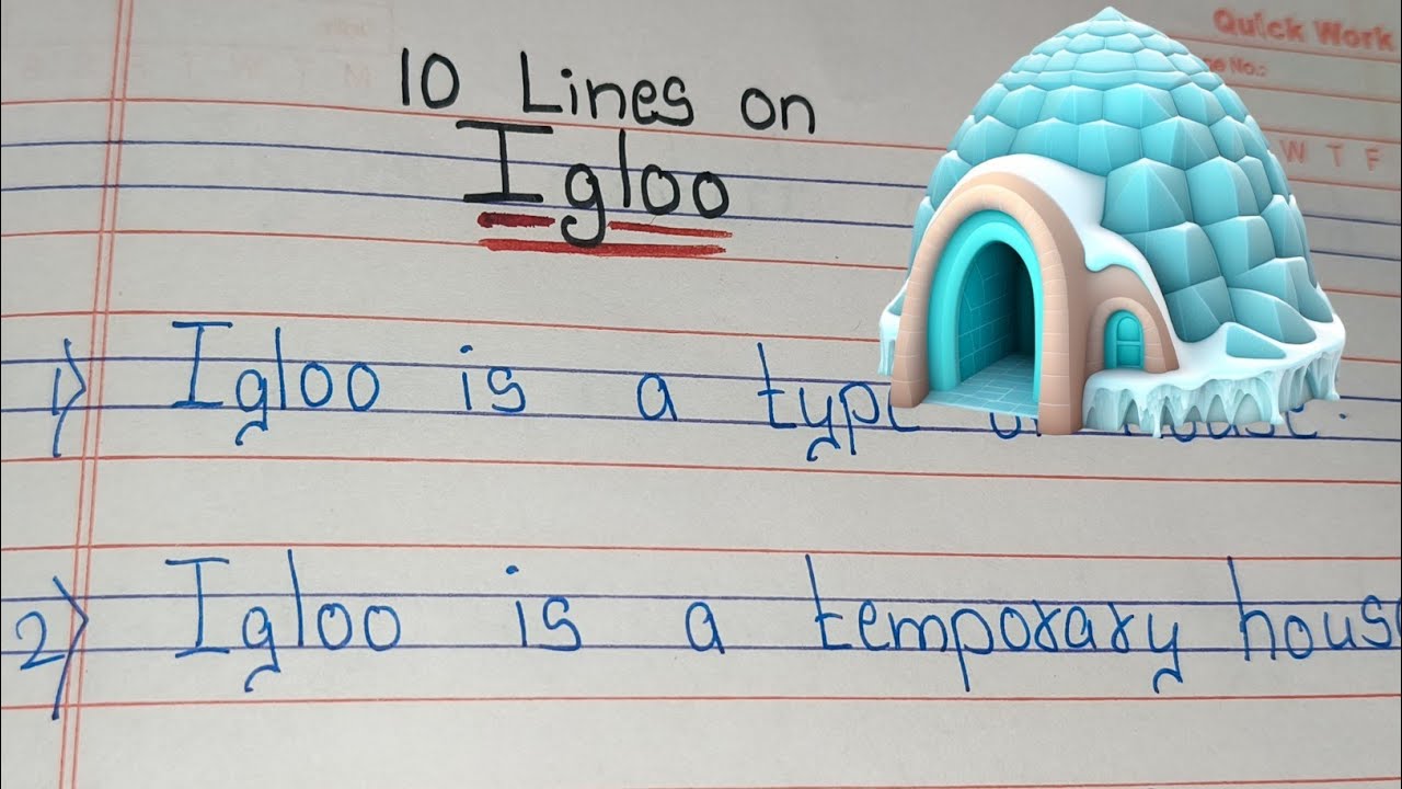 10 Lines on Igloo / Essay on Igloo in english/ Few Sentences about ...