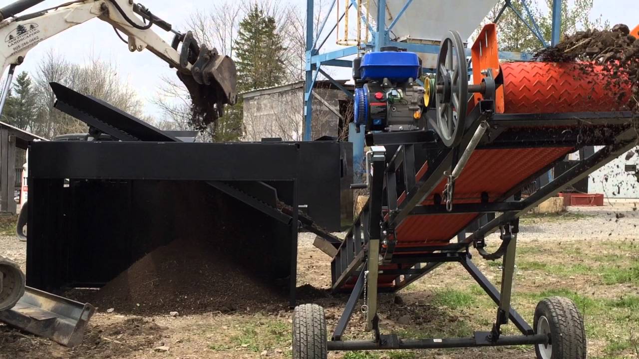 PORTABLE SCREENER & CONVEYOR - GAS POWERED - YouTube