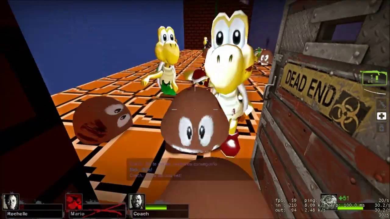 Mario Bros Call of duty | 3d FPS | L4D2 mods - YouTube
