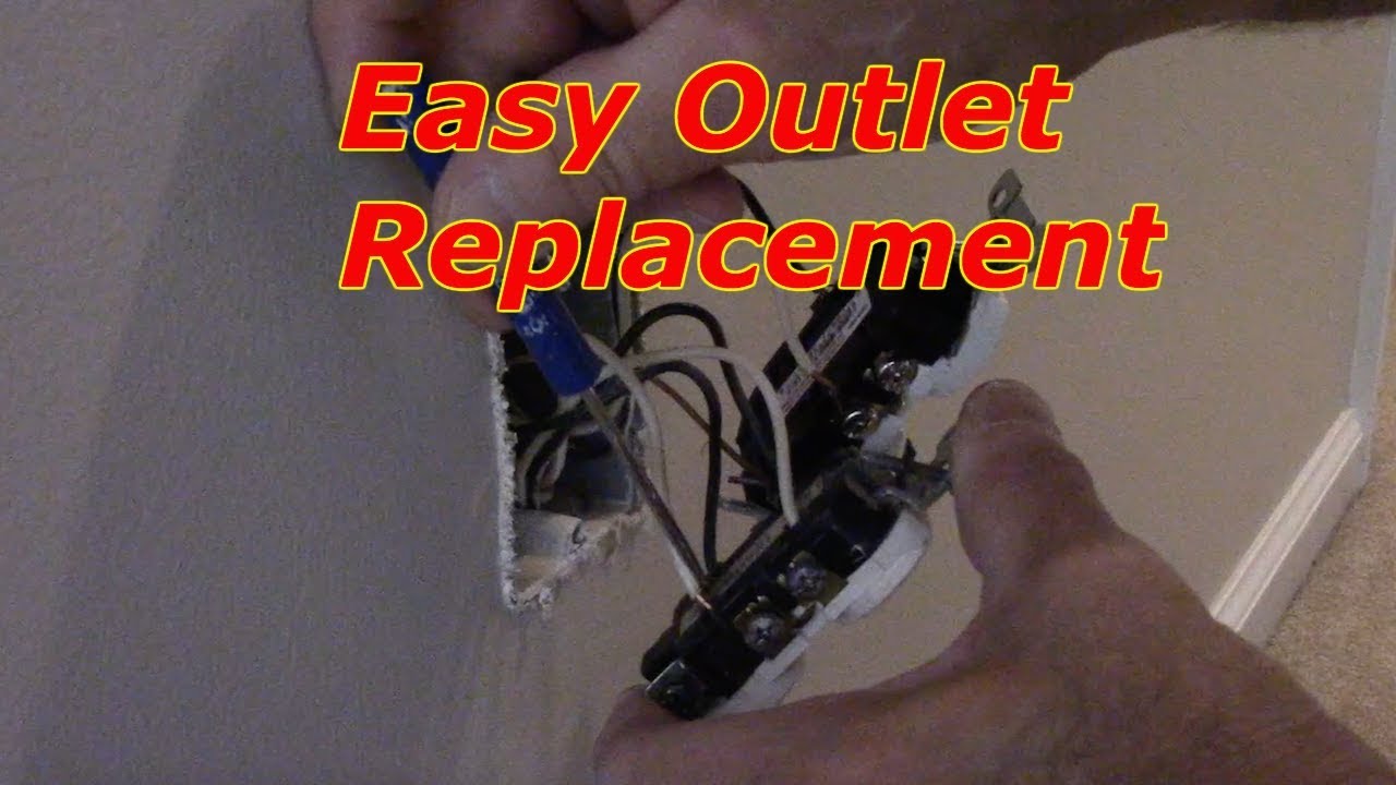 How To Replace An Electrical Outlet - YouTube