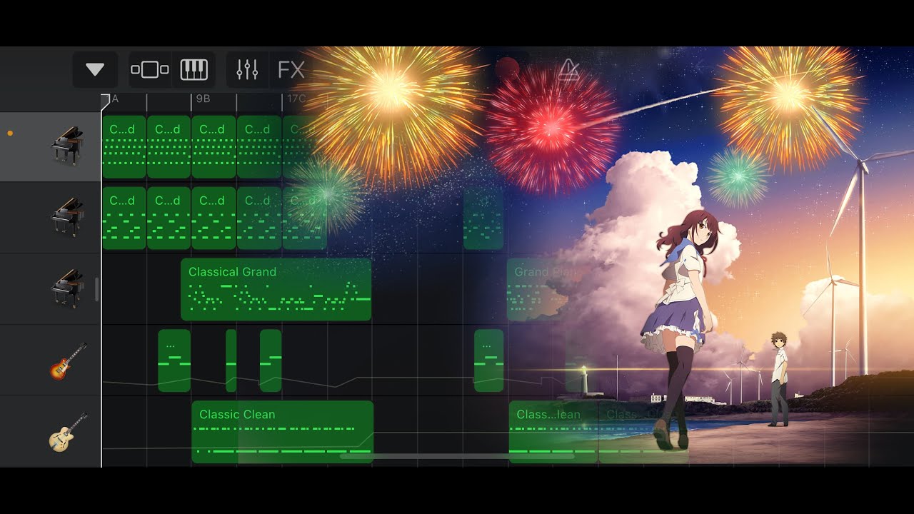「Uchiage Hanabi」«Fireworks» by Kenshi Yonezu x DAOKO || GarageBand ...