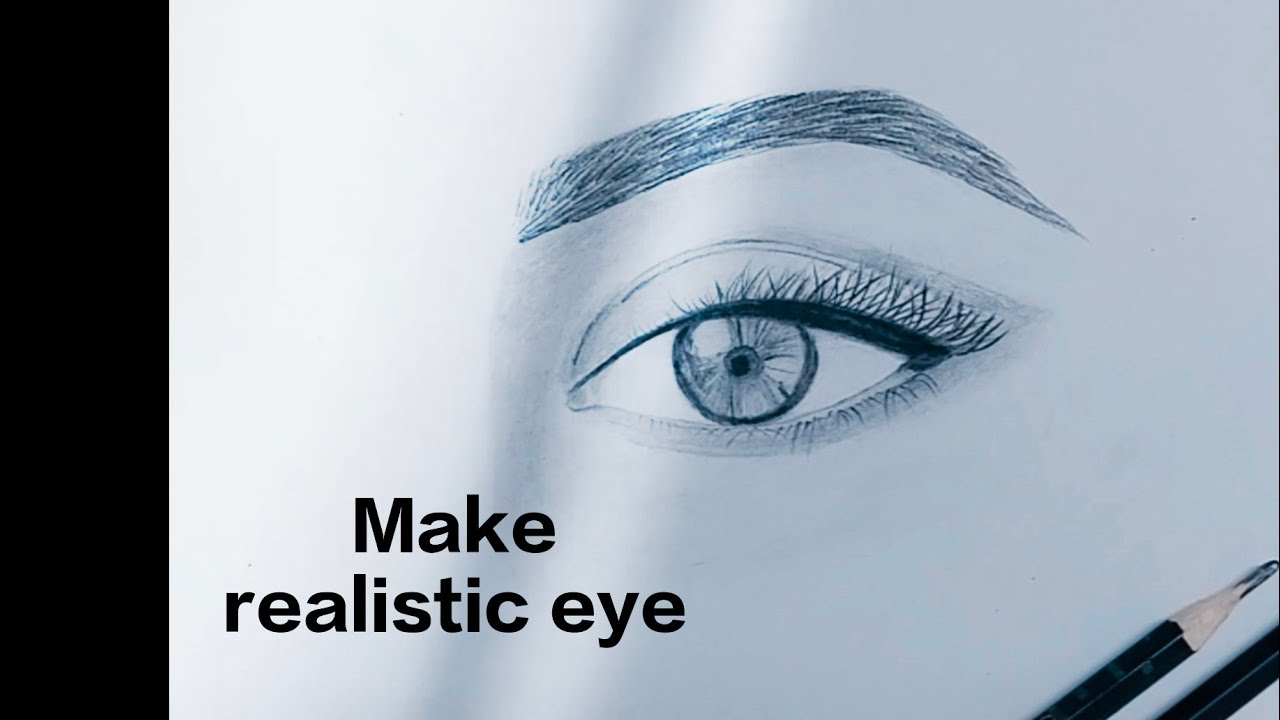 Pencil eye shading tutorial for beginners / easy eye shading - YouTube