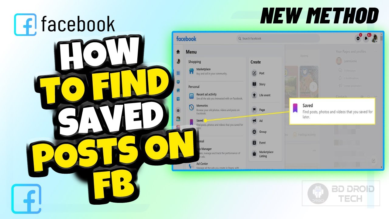 How to Find saved posts on Facebook on Laptop/PC 2024 | Drafts on FB ...