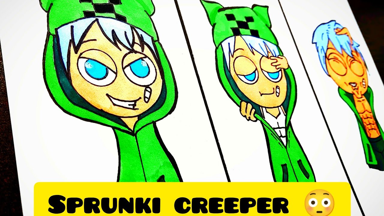 Draw Sprunki OC Creeper Phase😳😱.Use 0.2x Speed 😰😰. - YouTube