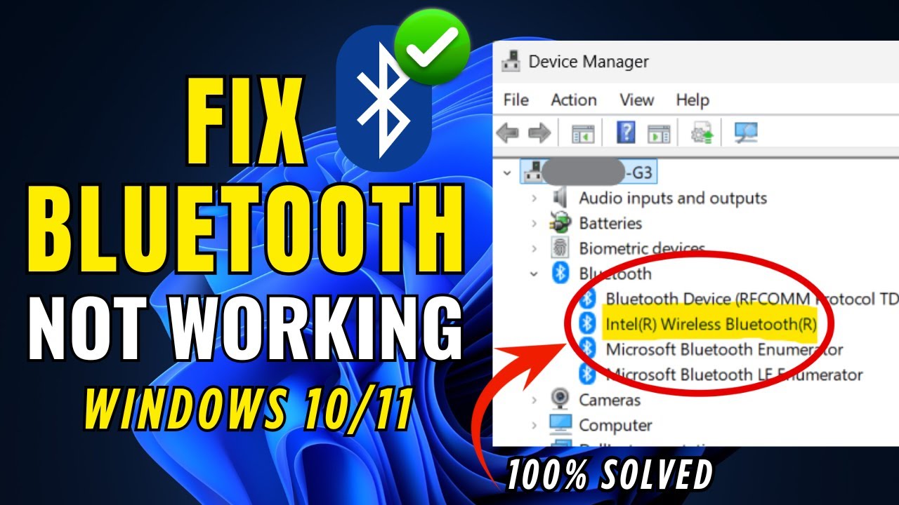 Bluetooth Not Working or Not Detected in Windows 10/11 | 100% Solved ...