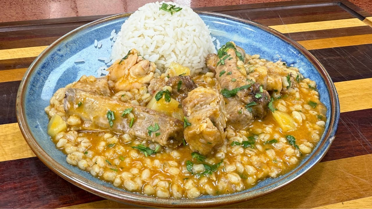 Aprende a Cocinar el MEJOR Picante de Trigo con Pollo y Chancho - YouTube