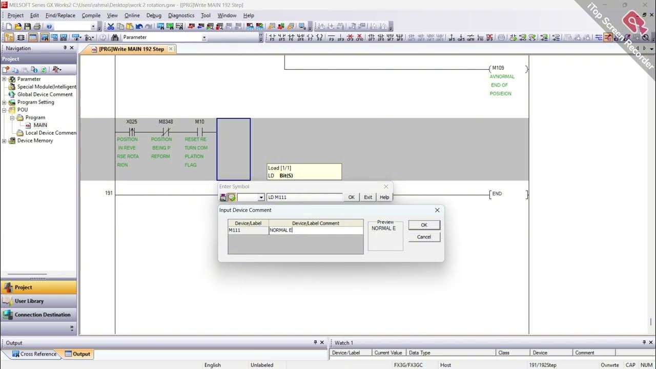 MITSUBISHI PLC WORK 2 [FORWARD/REVERSE ROTATION LAST PART ] PROGRAMMING - YouTube