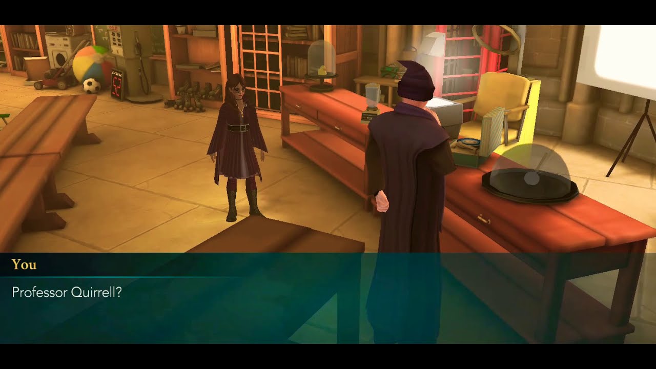 Professor Quirrel in Hogwarts Mystery! -Muggle Studies - YouTube