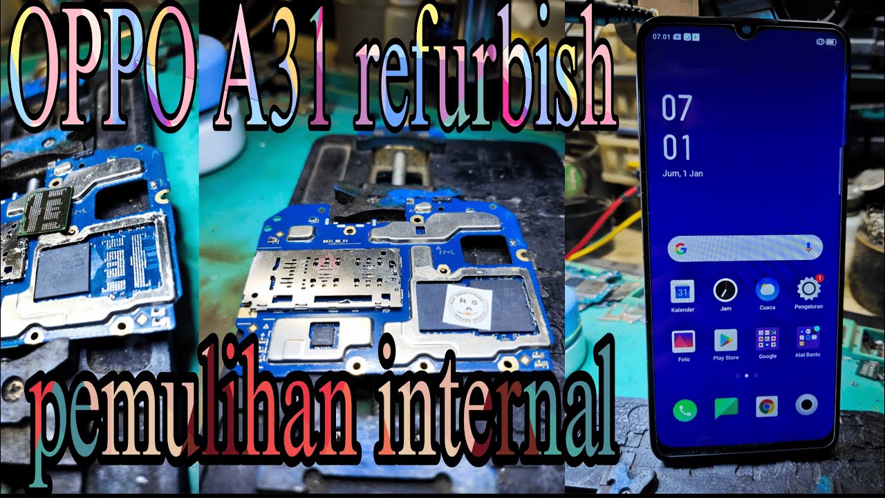 Oppo A31 refurbish restart (emmc repair) - YouTube