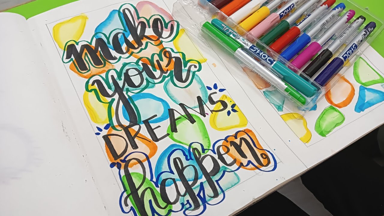colourfull quotes #calligraphy#art#tutorial#creative#satisfying# ...