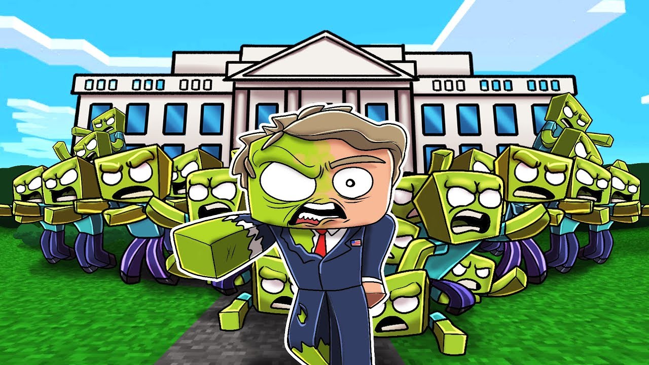Minecraft - ZOMBIE WHITE HOUSE RESCUE MISSION! (Zombie President) - YouTube