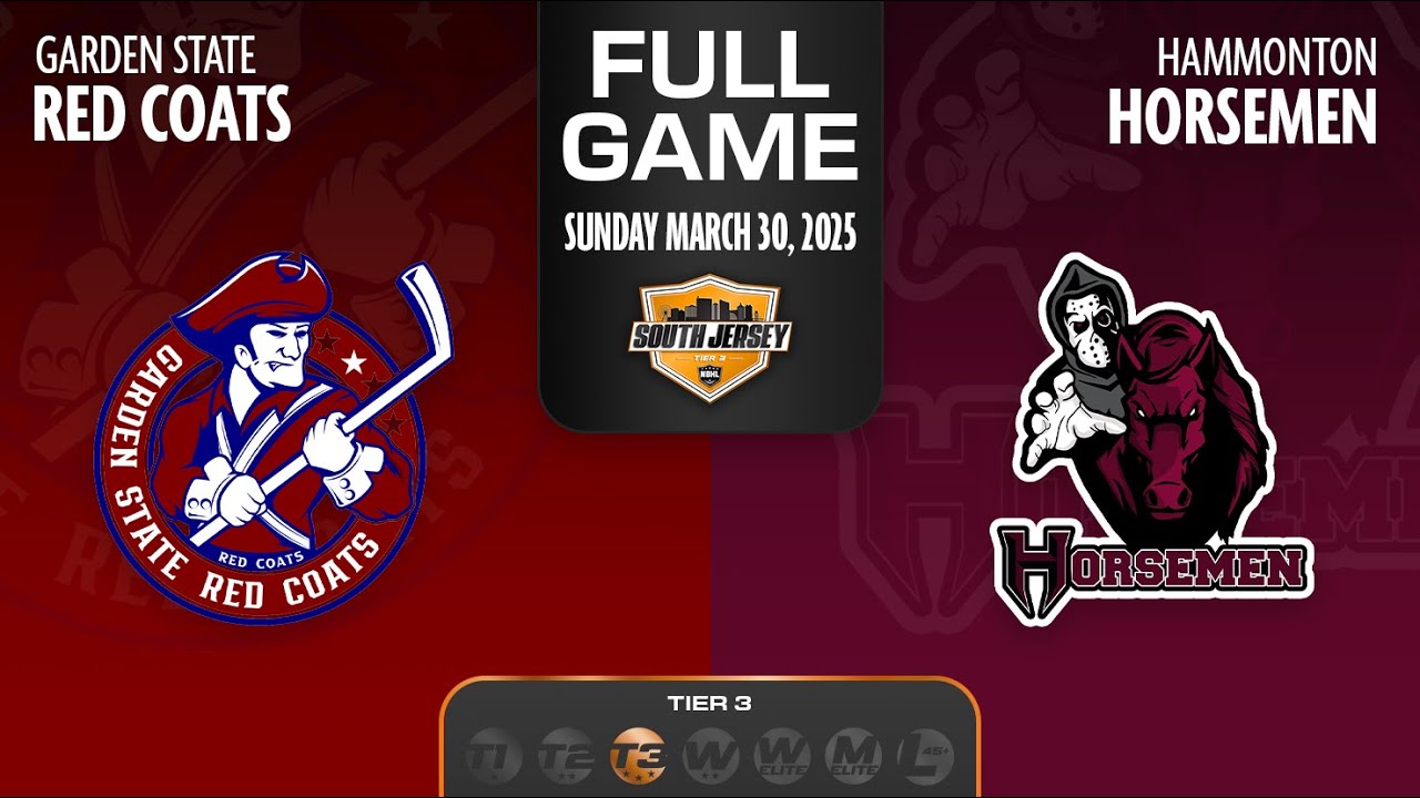 NBHL South Jersey Tier 3: Hammonton Horsemen vs Garden State Red Coats ...