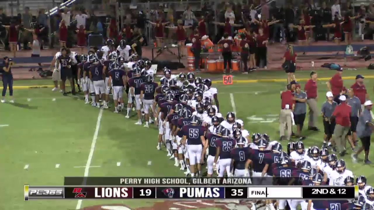 Perry Pumas Football vs. Red Mountain Lions - YouTube