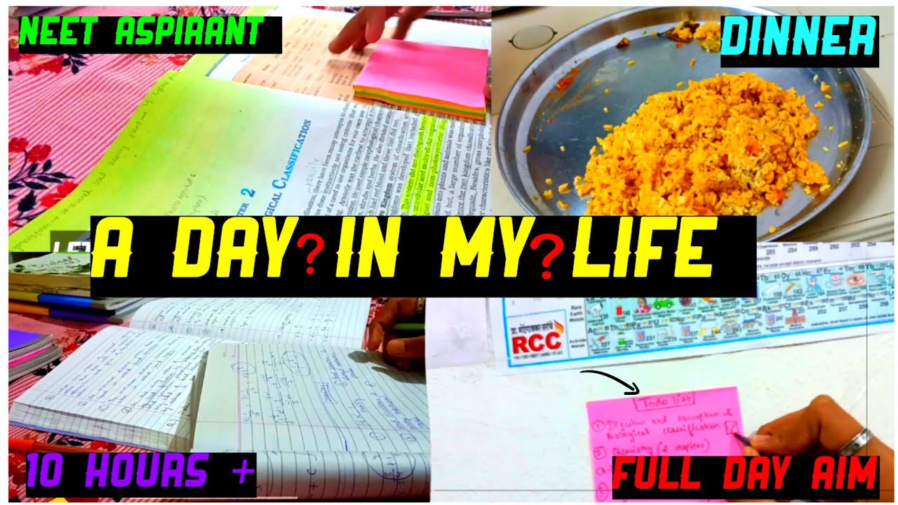 A Day In A Life Of IIT JEE/NEET Aspirant 📚 | Daily Study Routine ...