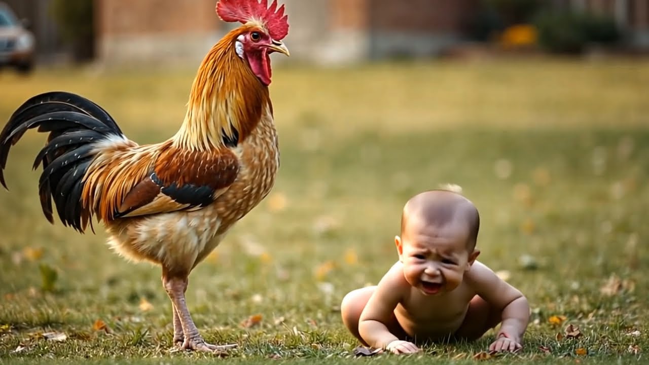 Heroic Dog Protects Little Boy from Giant Rooster Attack!-Loyal Dog - YouTube