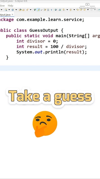 Divide by Zero in Java: Can You Guess What Happens? #codechallenge #coding #java - YouTube