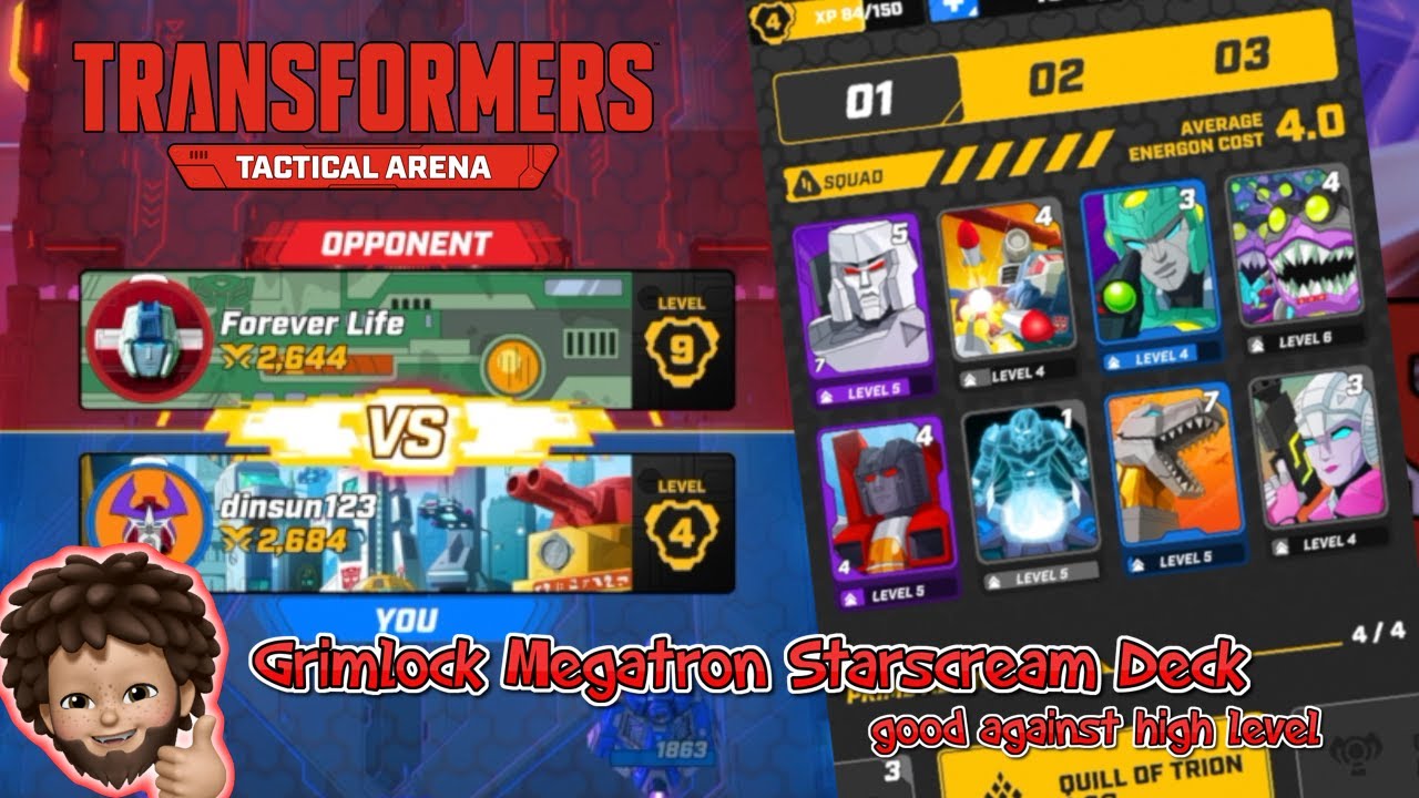 Transformers Tactical Arena - Grimlock Megatron Starscream Deck ...