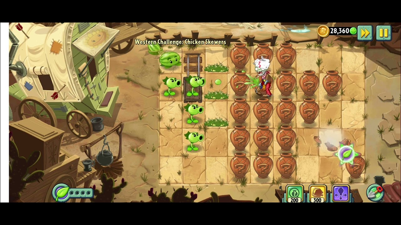 Pvz2: Buckethead Cowboy Zombie Vs 2 Repeater - YouTube