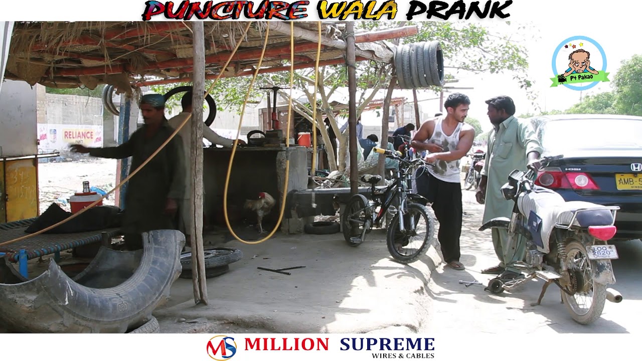| Puncture Wala Prank | By Ahmed Khan In | P4 Pakao | 2018 - YouTube