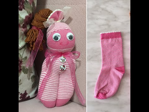 ÇORAPTAN BEBEK YAPIMI ( How to make a sock doll )