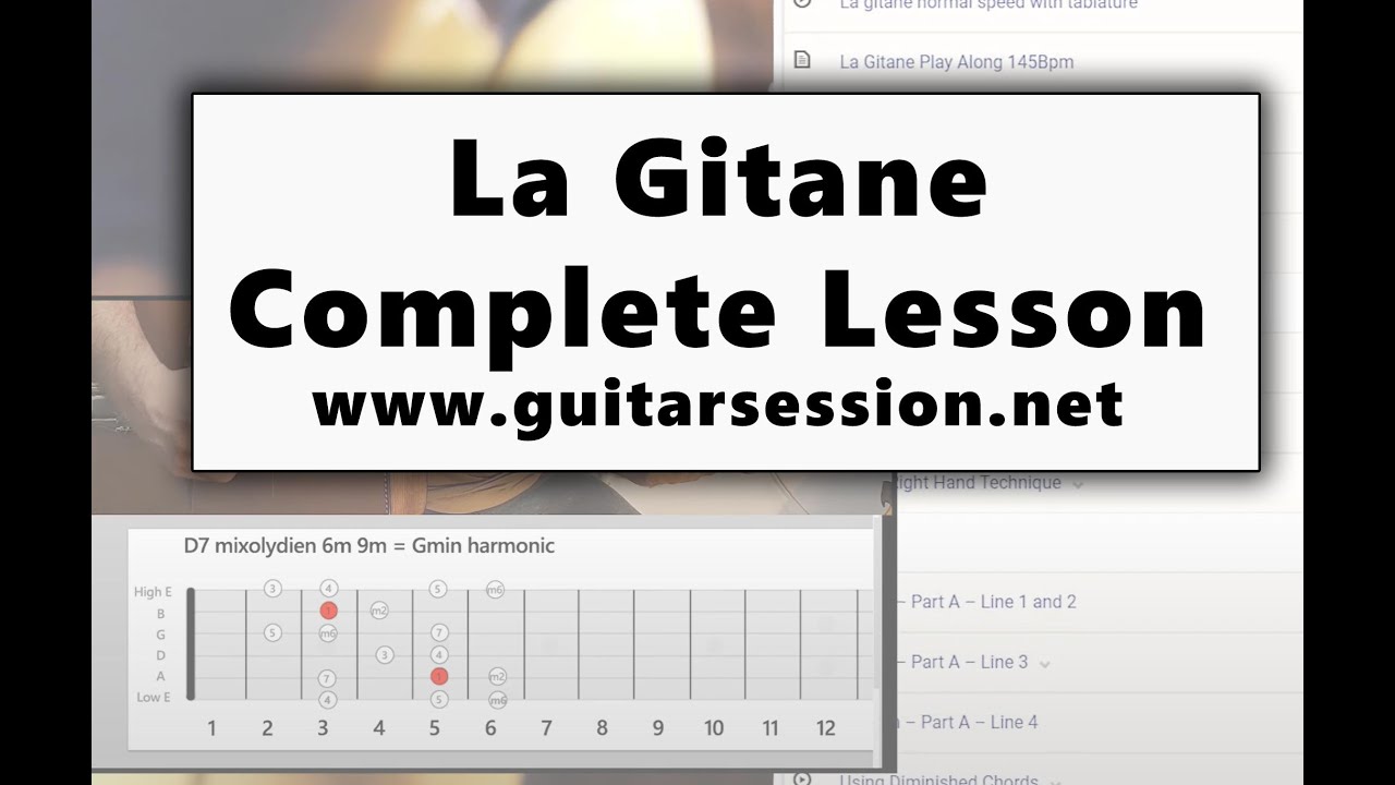 "La Gitane" Gypsy jazz Complete Lesson - YouTube