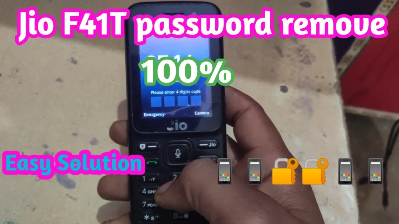 Jio Phone F41T का घर बैठे Password कैसे तोड़े 2 मिनिट में - YouTube