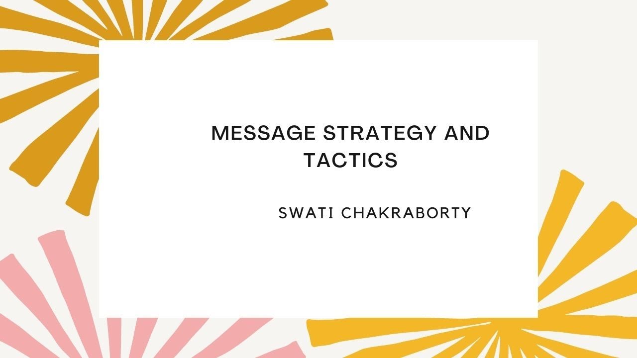 Message Strategy & Tactics - YouTube