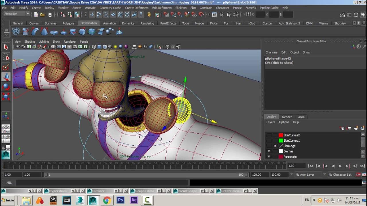 Tutorial Blendshapes "in between" - Set Driven Key / Maya - YouTube