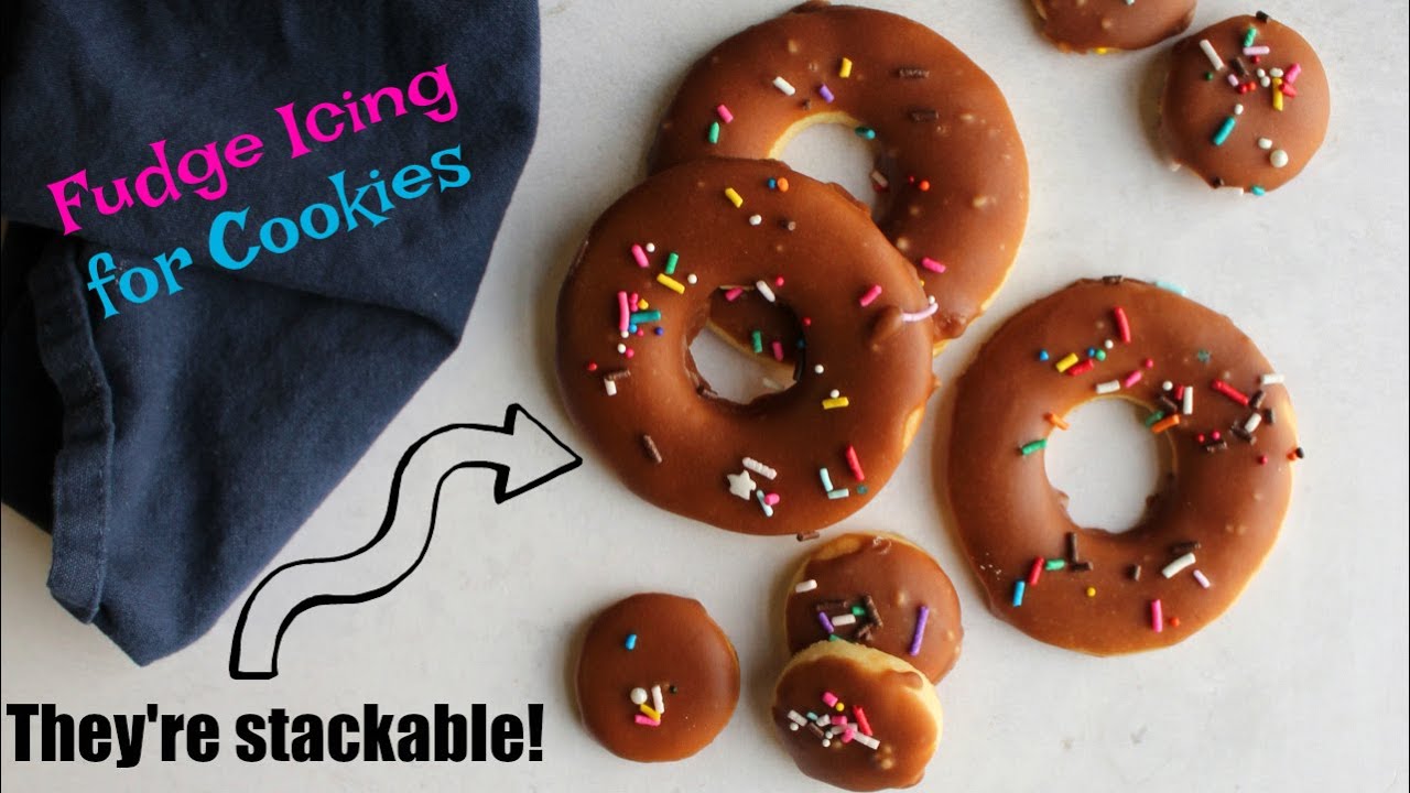 Setting Fudge Icing - Perfect for Stacking Cookies - YouTube