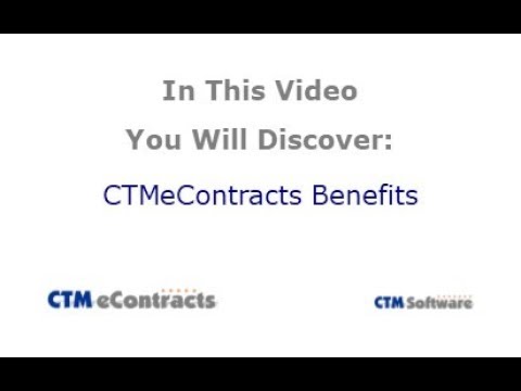 CTM eContracts Benefits - YouTube