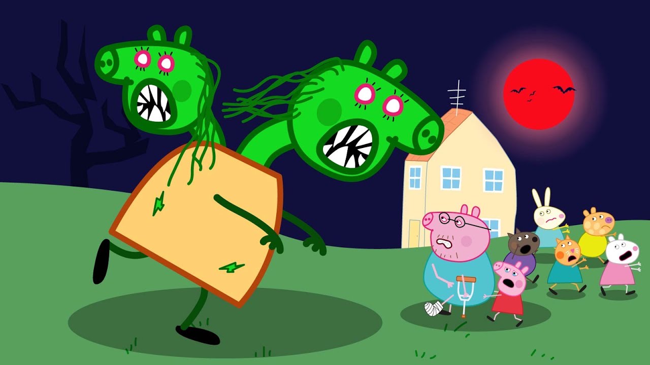 Zombie Apocalypse, Horror Two-Headed Mummy Visit Peppa Family 🧟‍♂️ ...