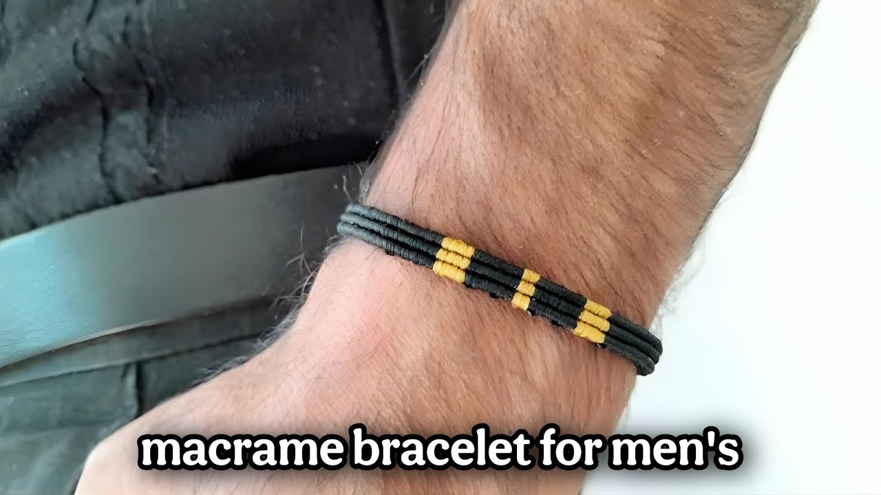 men's macrame bracelet / macrame bracelet tutorial ♥️ - YouTube