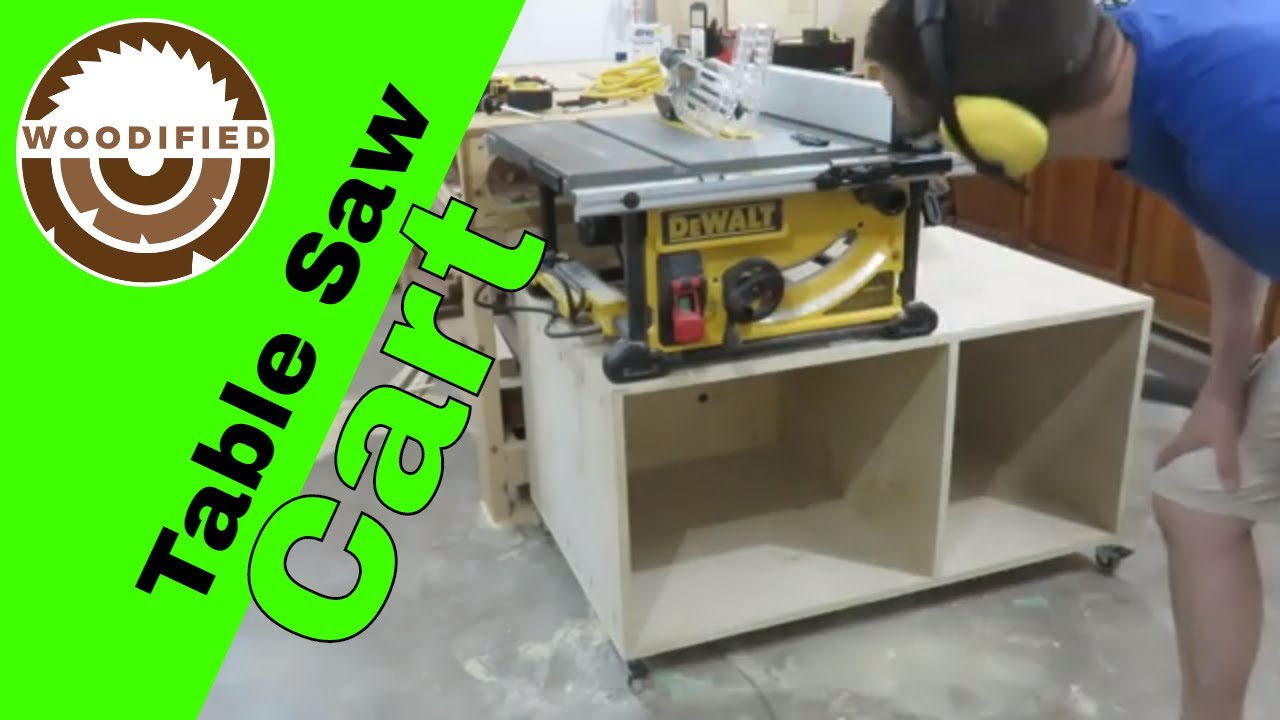 How to make a Mobile Table Saw Stand - YouTube