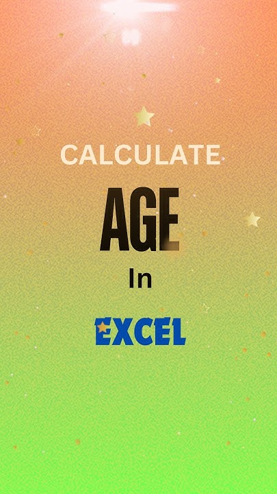 Easy way to calculate age in Excel #exceltech #excelshortcuts #exceleducation #exceltips - YouTube