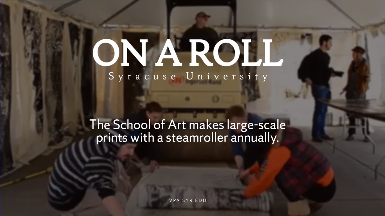 ON A ROLL: Printmaking with a steamroller - YouTube
