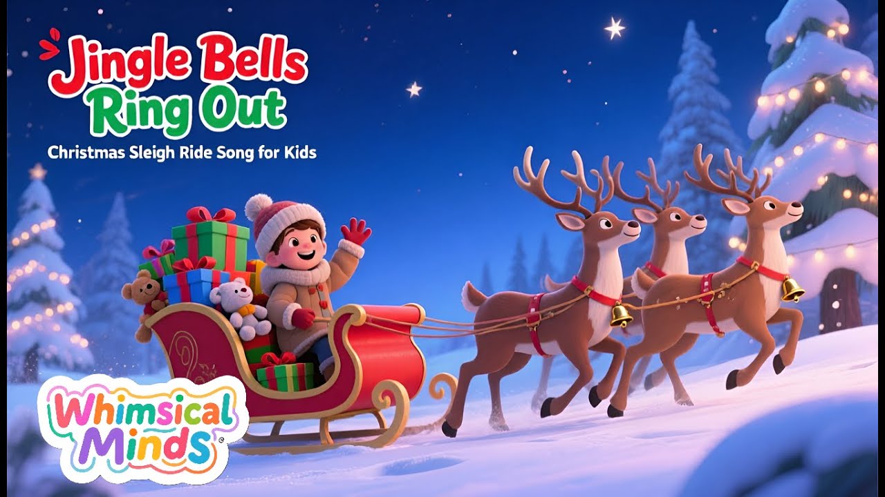 Jingle Bells Ring Out | Christmas Sleigh Ride Song for Kids | Christmas ...