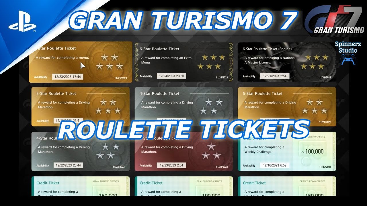 Gran Turismo 7 Roulette Tickets | GT7 Roulette Tickets - YouTube