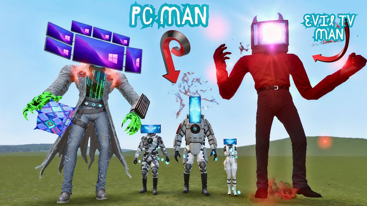 EVOLUTION OF ALL NEW PC MAN, EVIL TV MAN MK3 VS GMAN SKIBIDI TOILETS in ...