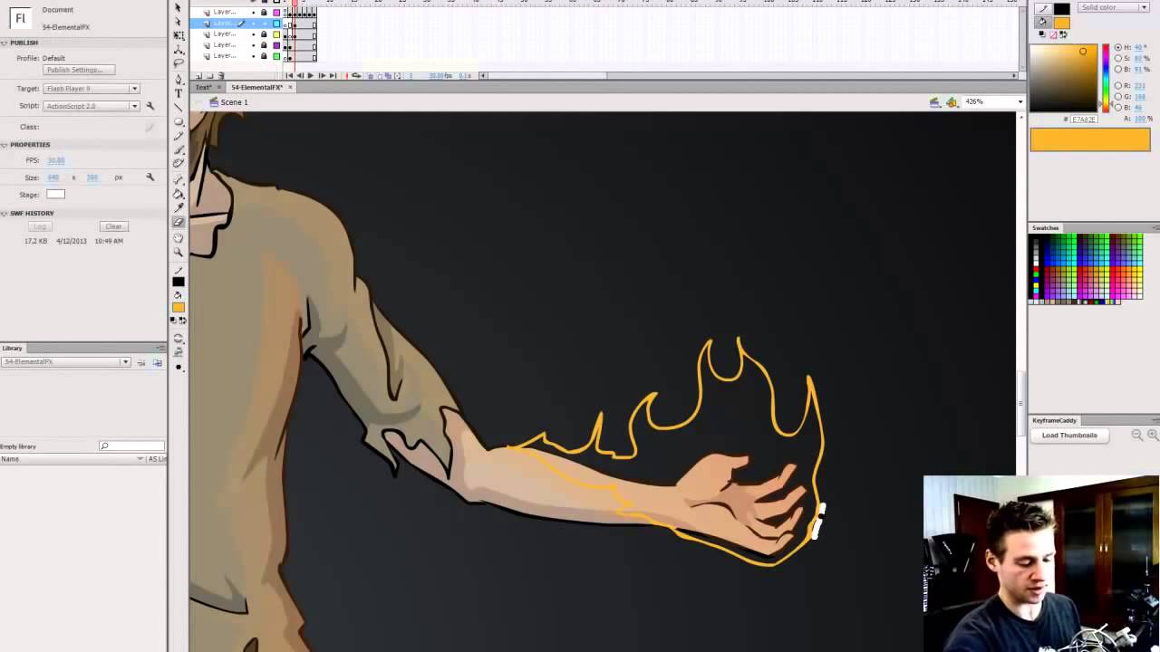 ---Learn How to Draw Elemental Magic in Adobe Flash CS6 Part 1 - YouTube