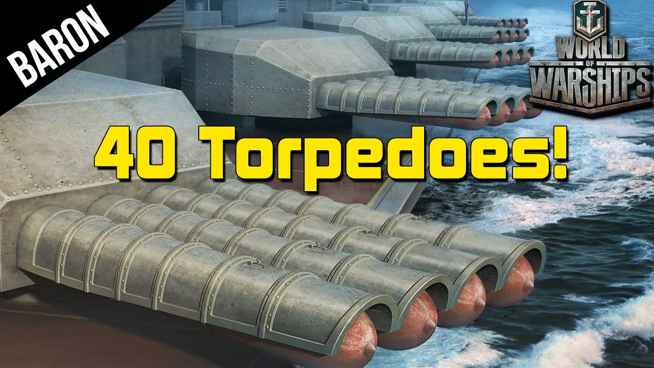 World of Warships 40 TORPEDOES! Kitakami vs Yamato, Japanese Cruiser ...